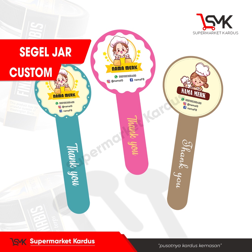 Jual Sticker Segel Jar (Custom) / Sticker Segel Kemasan / Label Kemasan ...