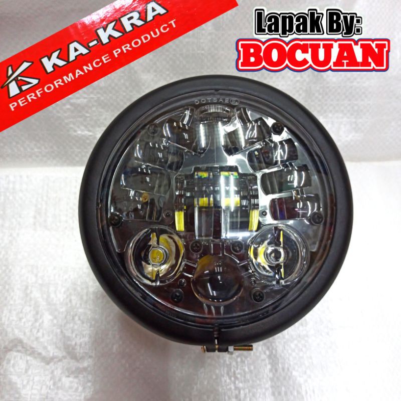 Jual lampu daymaker 5.75 inch dot sae titik 16 led 5,75 plus include ...