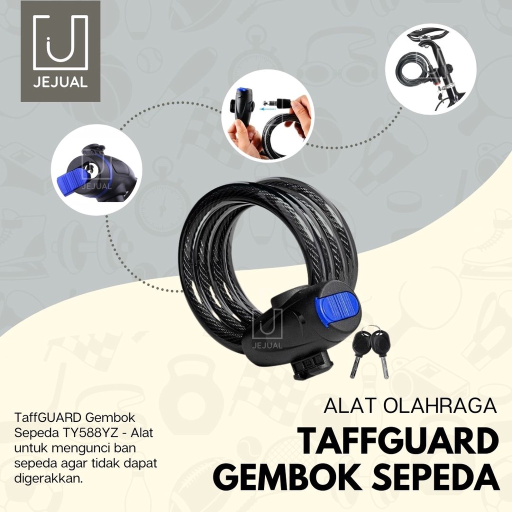 Jual GEMBOK SEPEDA Anti Maling TAFFGUARD TY588YZ Kunci/Konci/Rantai ...