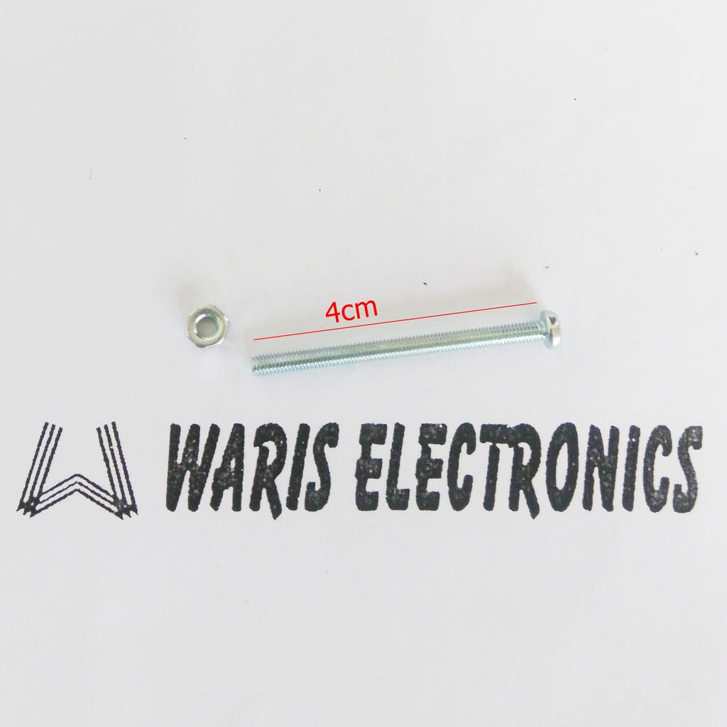 Jual baut 3mm panjang 4cm plus mur 10 set | Shopee Indonesia