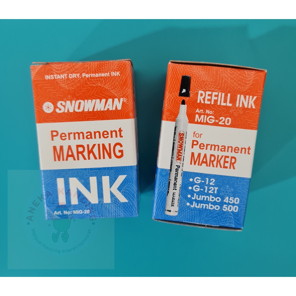 Jual [1 pcs] Refill Tinta Spidol Snowman INK Permanent / Refill Snowman ...