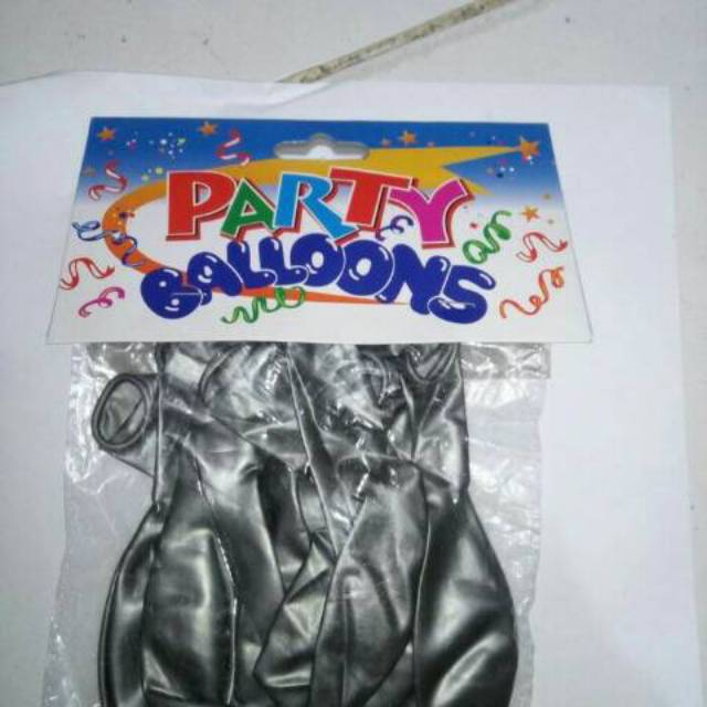 Jual Balon latex metalik silver 12' isi 100pcs balon metelik perak ...