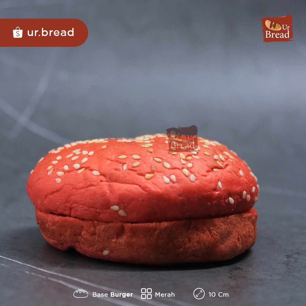 Jual Roti Burger Merah 10cm | Base Burger 10cm Red | Shopee Indonesia