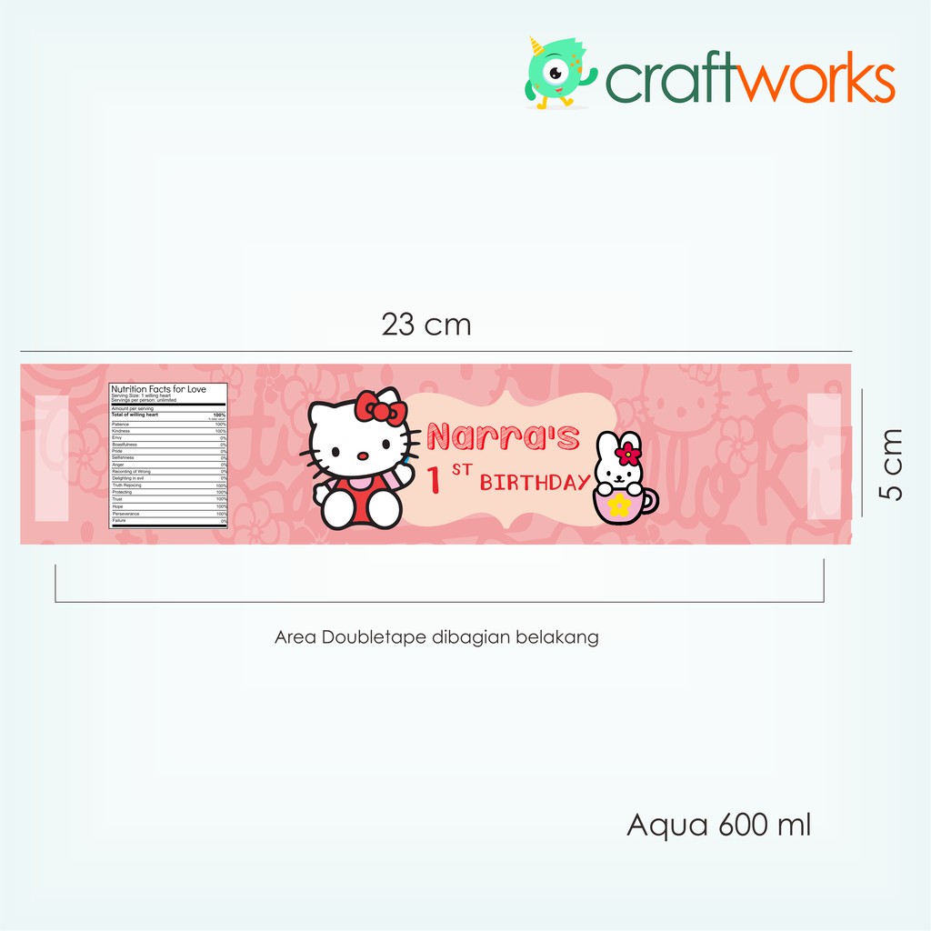 Jual LABEL AQUA 330 ml & 600 ml (CUSTOMIZED) | Shopee Indonesia