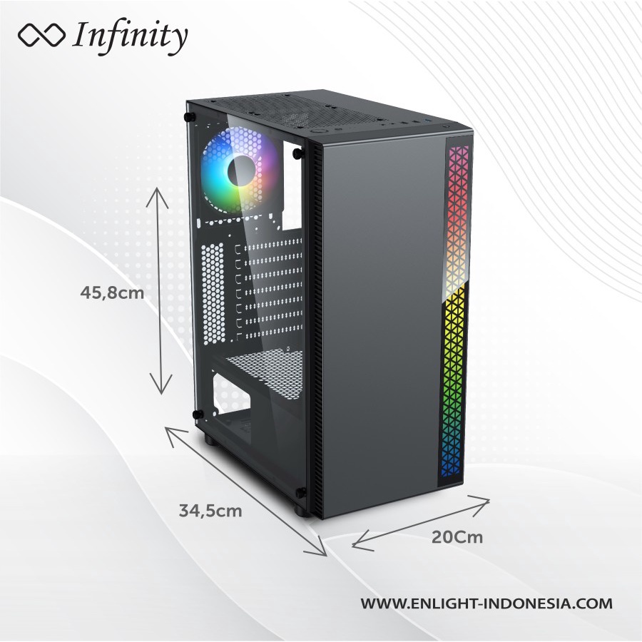 Jual INFINITY FLASH V4 Tempered Glass - ATX, mATX Gaming Case | Shopee ...