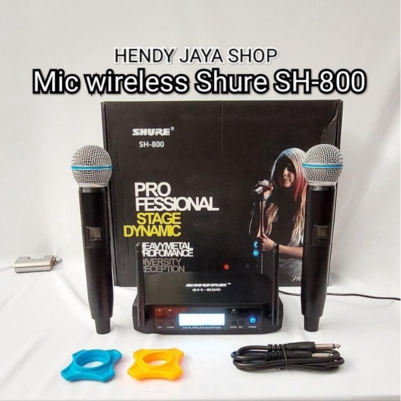Jual Mic wireless Shure SH-800 Propesional Stage dynamic Microphone ...