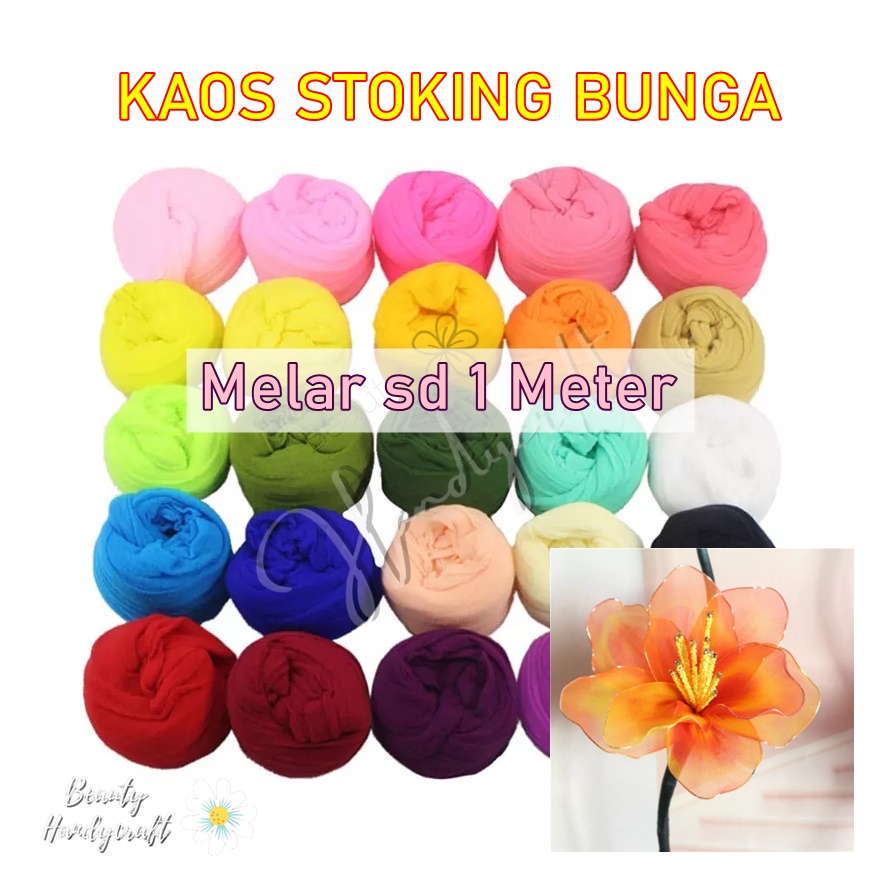Jual Kain stoking untuk bunga ready lengkap | Shopee Indonesia