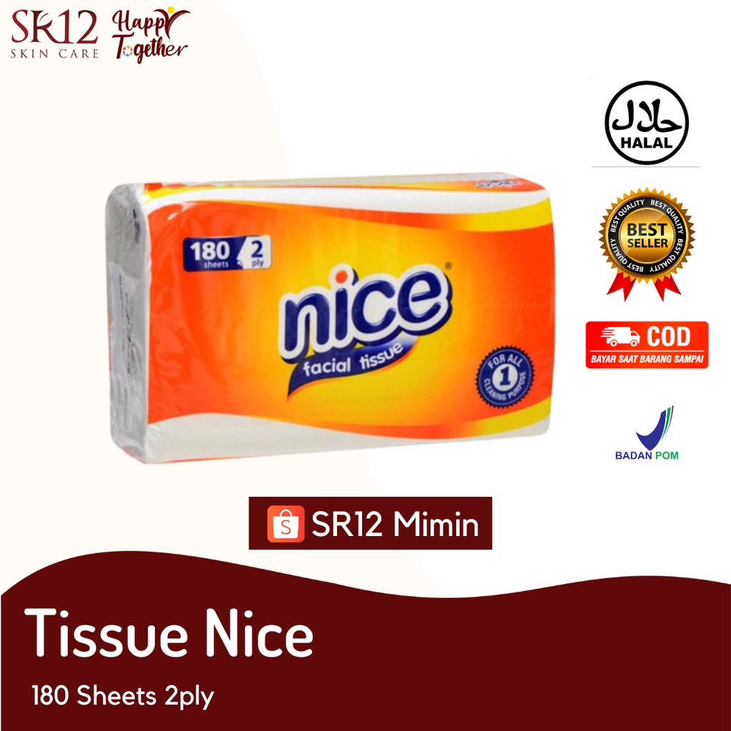 Jual TISU NICE - TISSUE NICE - FACIAL TISSUE 180S 2 PLY - TISU WAJAH ...