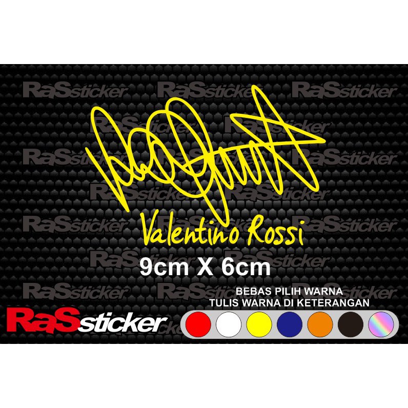 Jual sticker cutting tanda tangan rossi | Shopee Indonesia