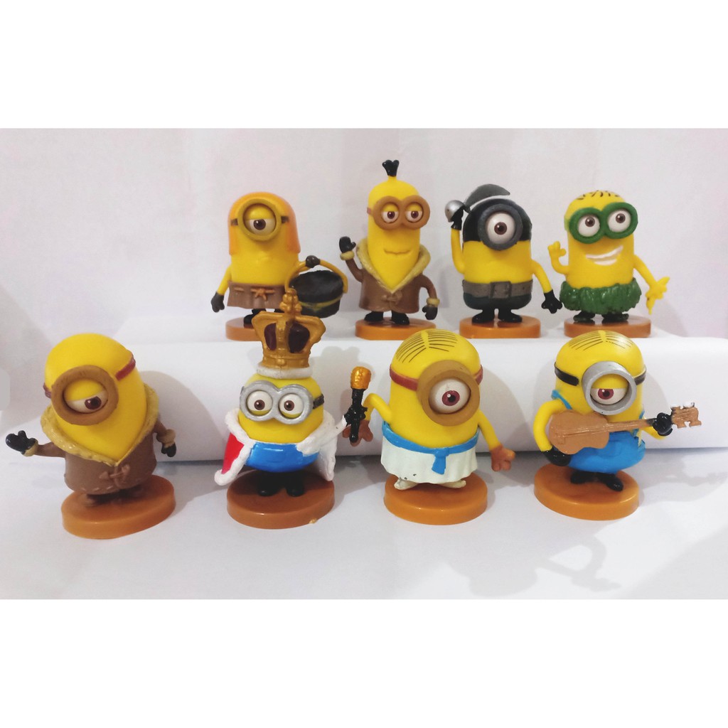 Jual Minion figurin figure mainan 8 karakter despicable me | Shopee ...