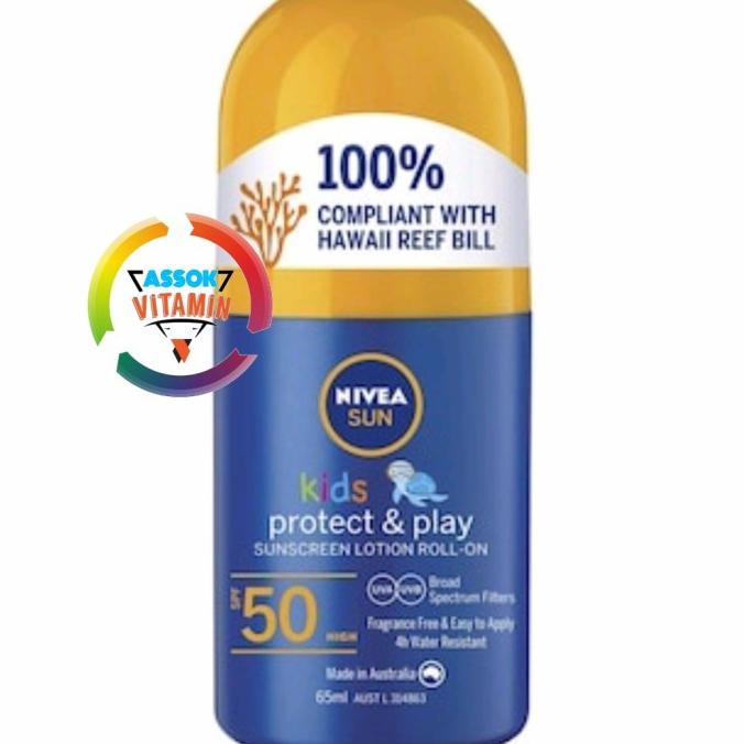 Jual Nivea kids roll on moisturising sunscreen lotion spf50+65ml/Nivea ...