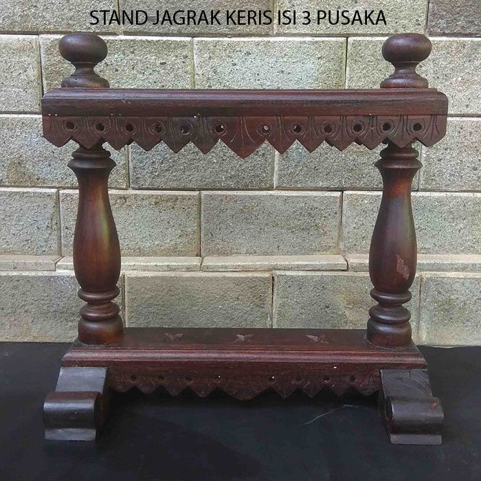 Jual Jagrak Stand Keris Isi 3 bahan kayu jati | Shopee Indonesia