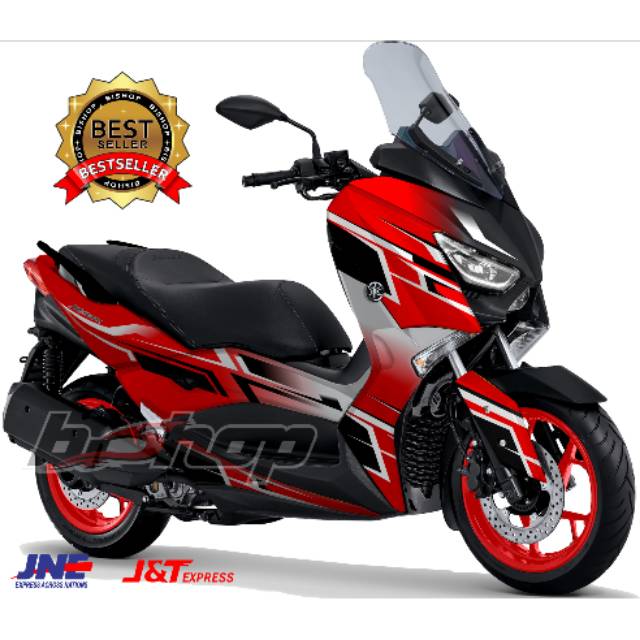 Jual Sticker decal full body yamaha Xmax merah lis putih448 | Shopee ...