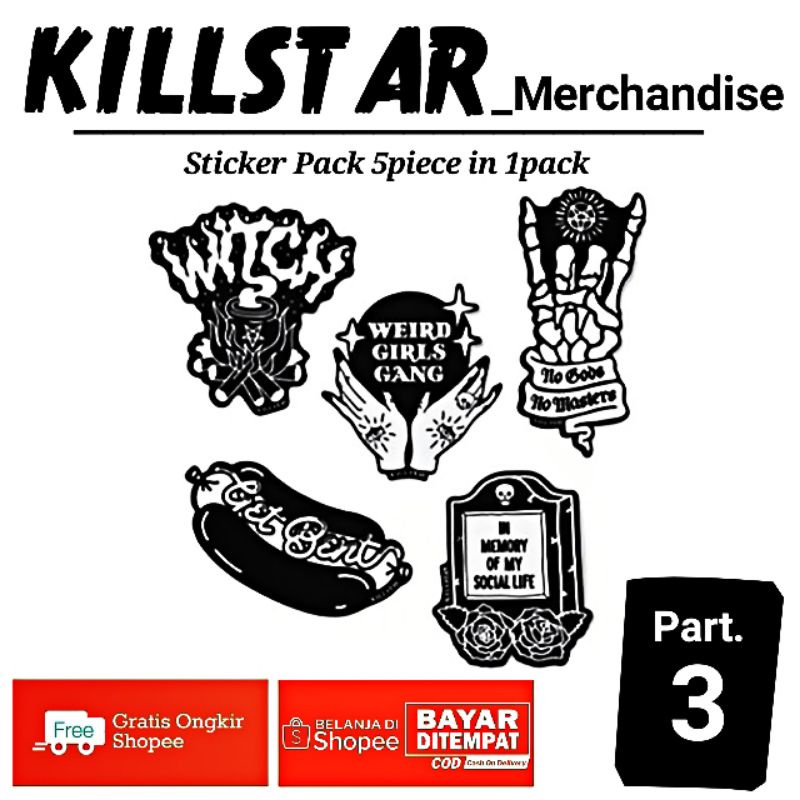 Jual Sticker Killstar / Sticker Tengkorak Killstar / season #3 | Shopee ...