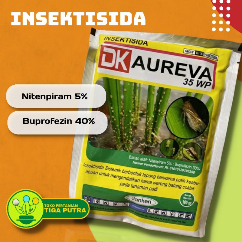 Jual Insektisida akarisida DK AUREVA 35 WP 100 gram basmi hama wereng ...