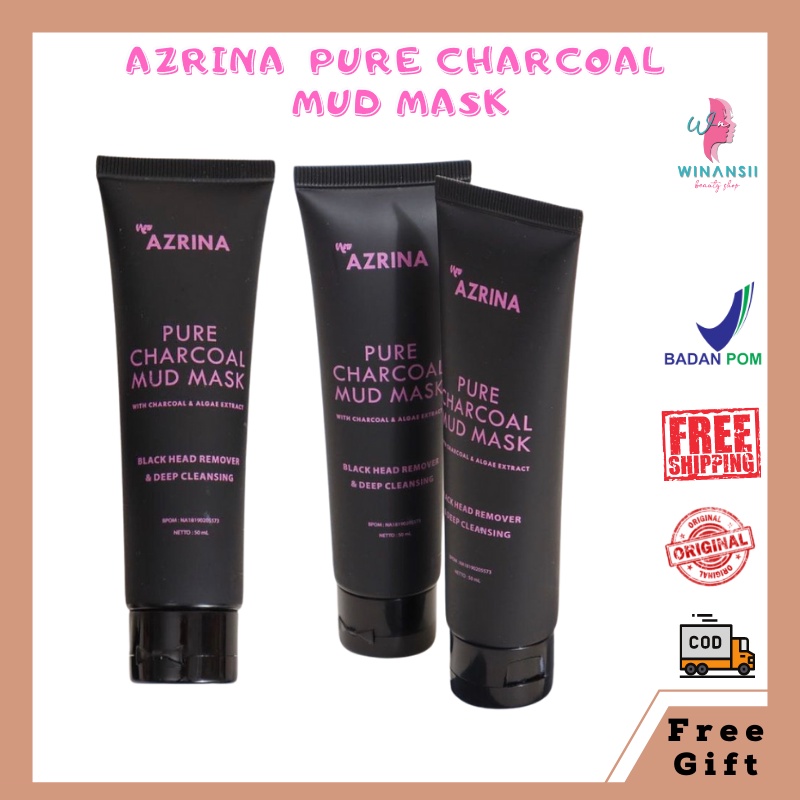 Jual [READY] AZRINA PURE CHARCOAL MUDMASK | Shopee Indonesia