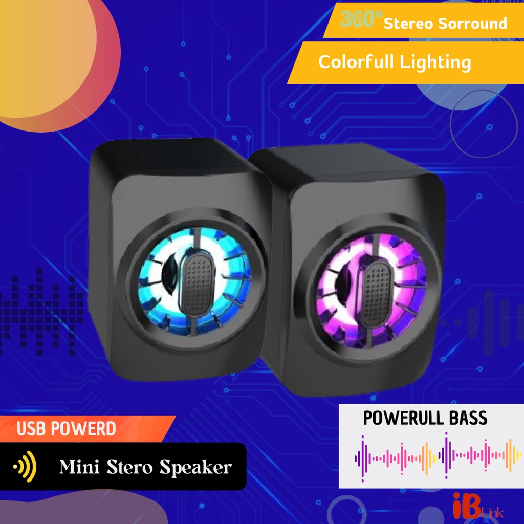 Jual Speaker USB Mini Spiker PC Laptop Komputer Kecil Speker Game RGB ...