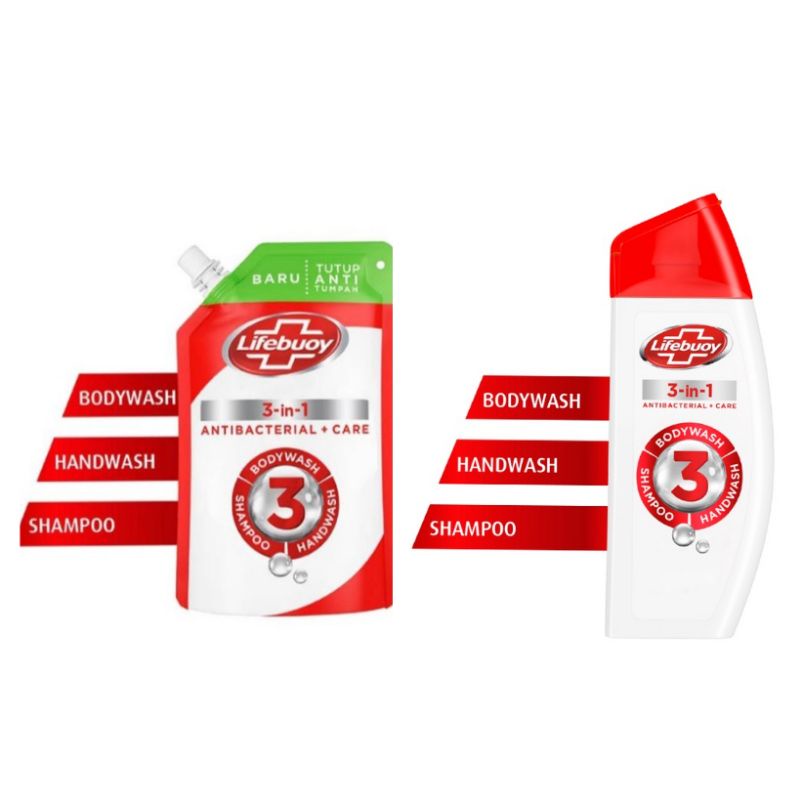 Jual Lifebuoy 3in1 450ml / 300ml | Shopee Indonesia