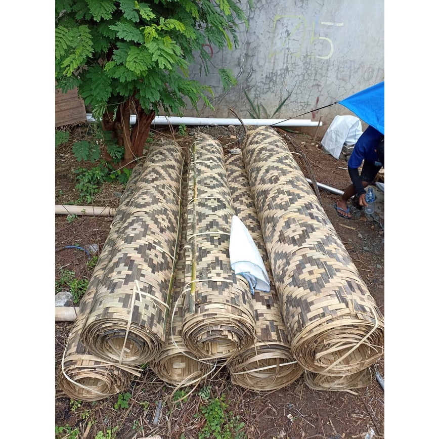 Jual Gedek Anyaman Bilik Bambu 2x3 Meter | Shopee Indonesia