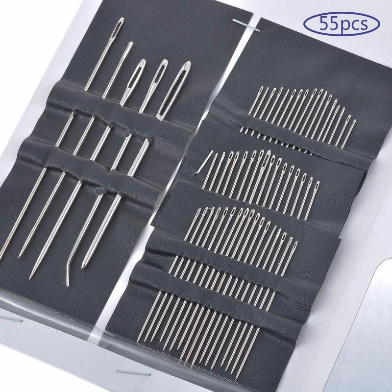 Jual 55 PCS JARUM JAHIT TANGAN ANEKA UKURAN,BONUS 5 pcs ukuran JUMBO ...