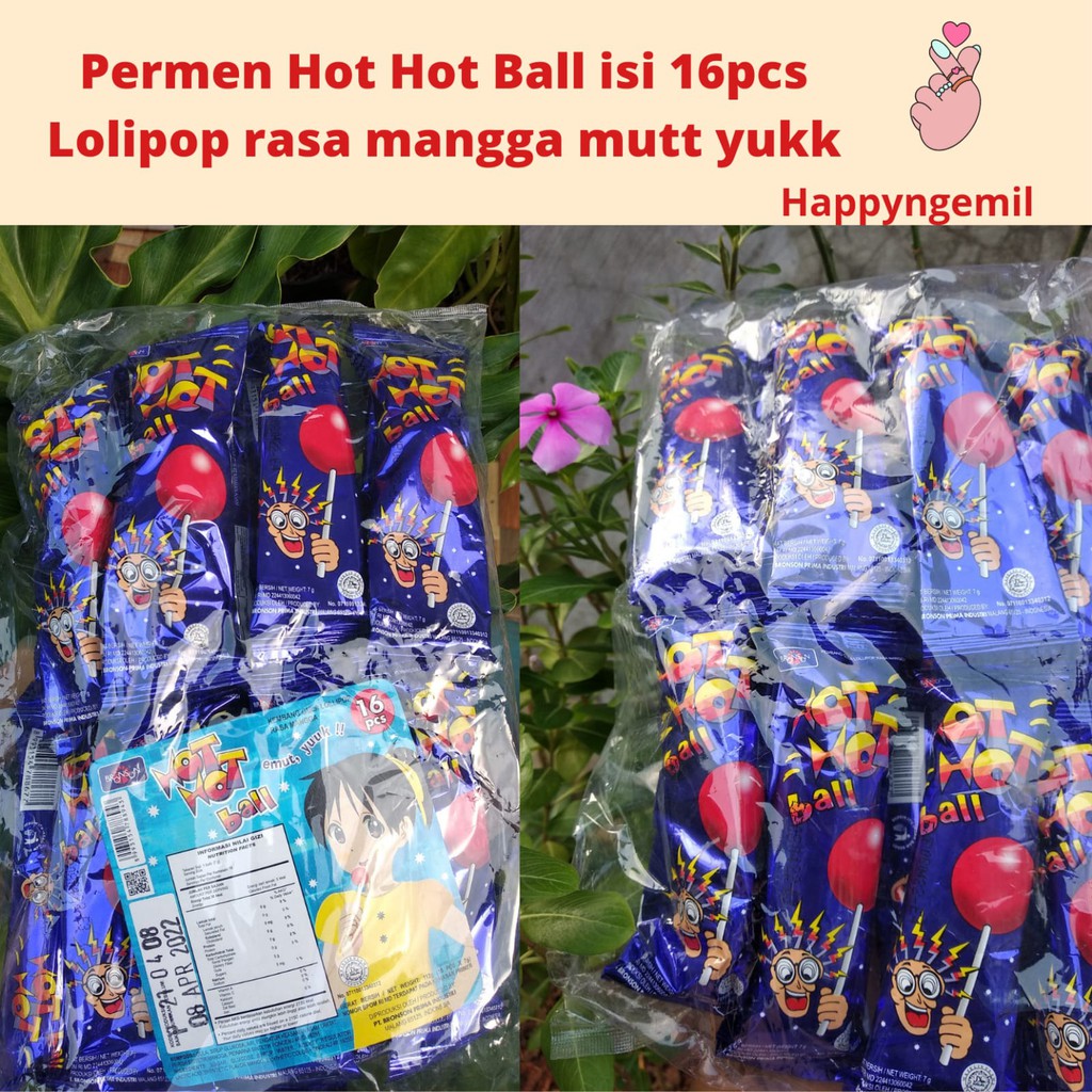 Jual Permen Gagang Hot Hot Ball Lolipop 1bungkus | Shopee Indonesia
