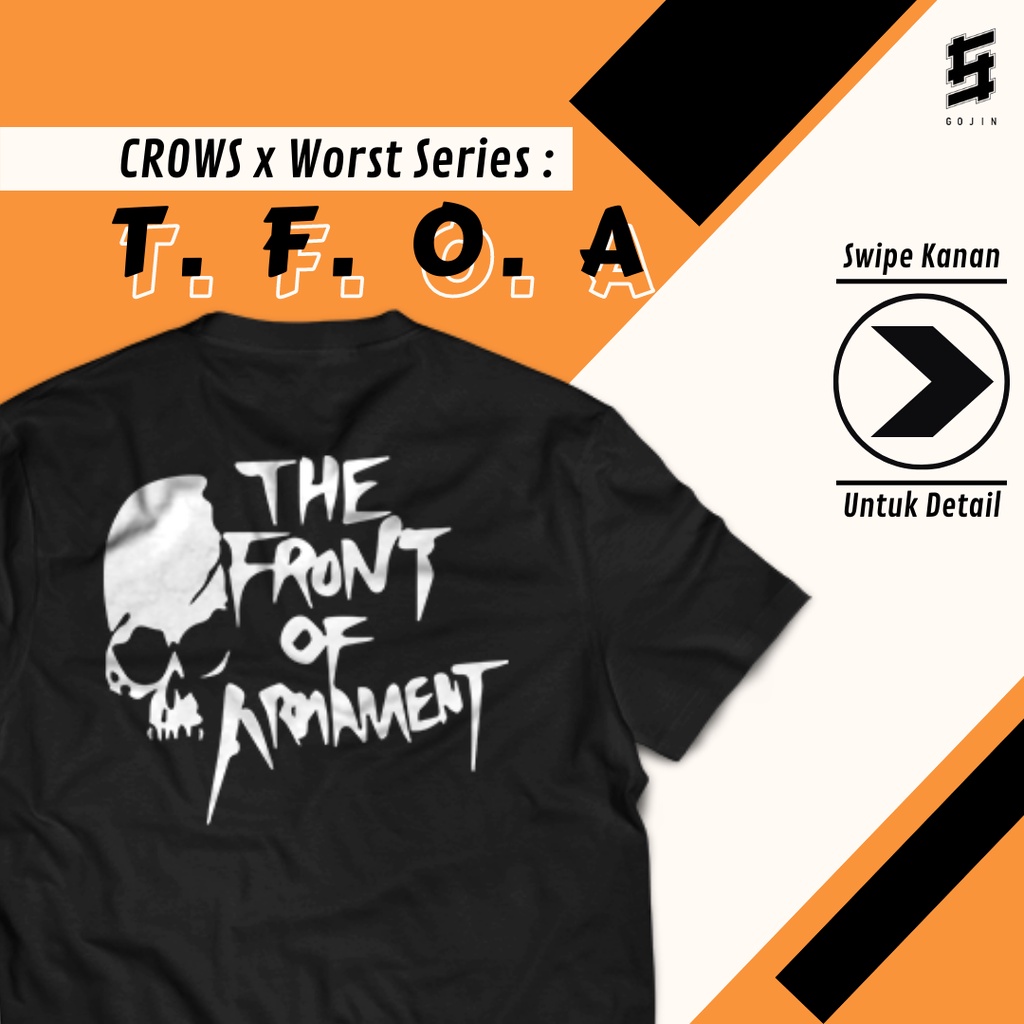 Jual Kaos Crows X Worst The Front of Armament TFOA Collection - Cotton ...