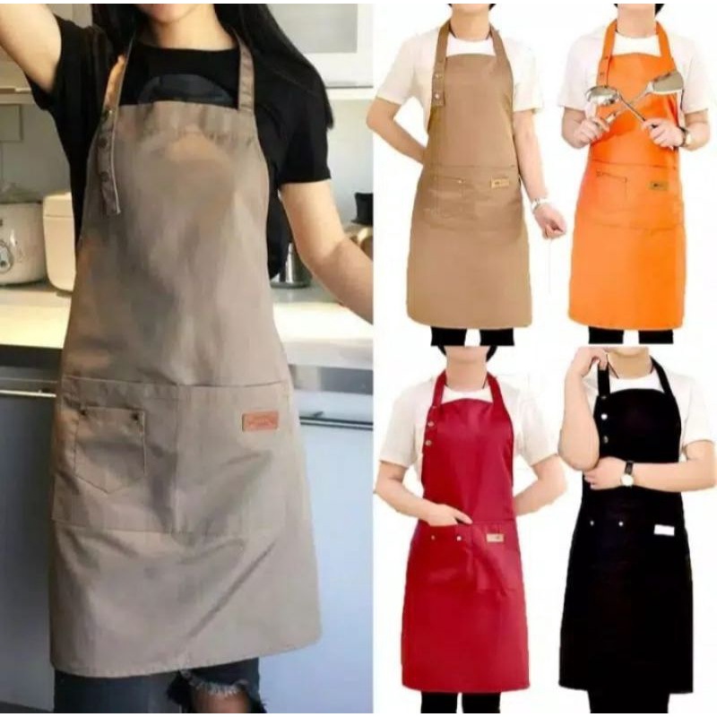 Jual Apron Korean Celemek Masak Clemek Dapur Appron Chef Epron Untuk ...