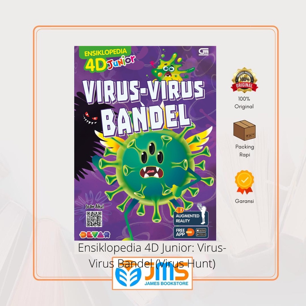 Jual Buku Anak Ensiklopedia 4D Junior Virus-Virus Bandel (Virus Hunt ...