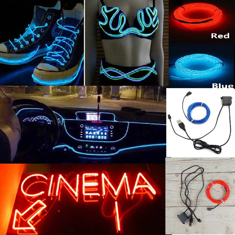 Jual KEY-WIN Strip Neon Led Neon 3 Meter USB untuk dekorasi Kamar Baju ...