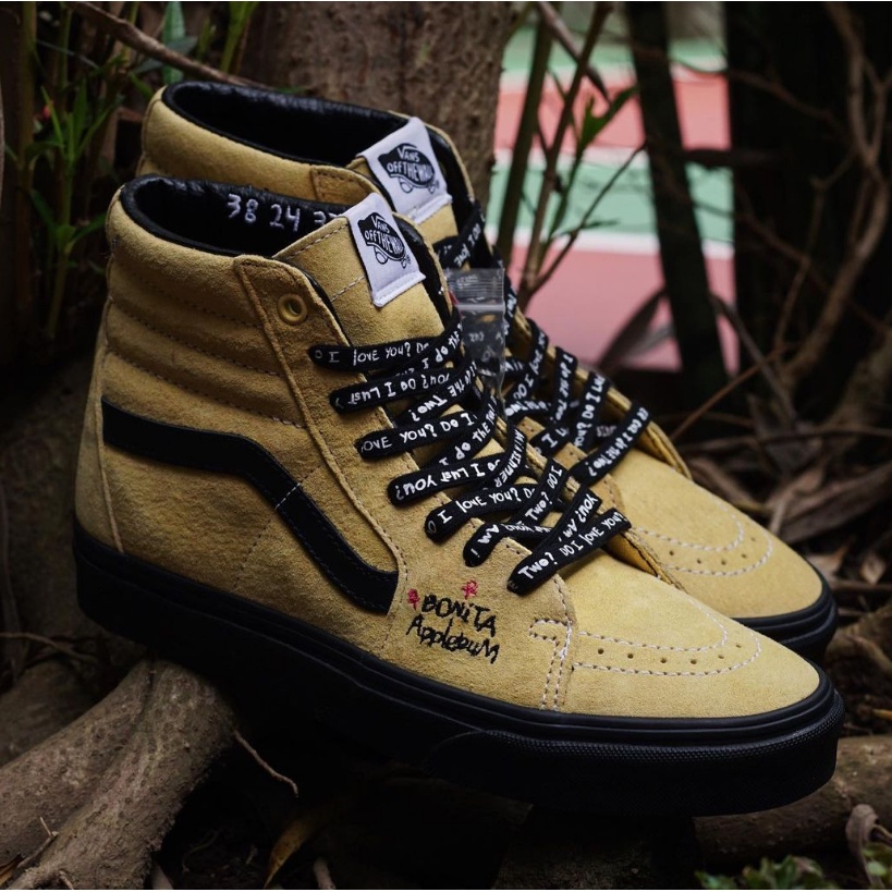 Jual -V A N S- X ATCQ -SK8-HI- A Tribe Called Quest Yellow | Shopee ...