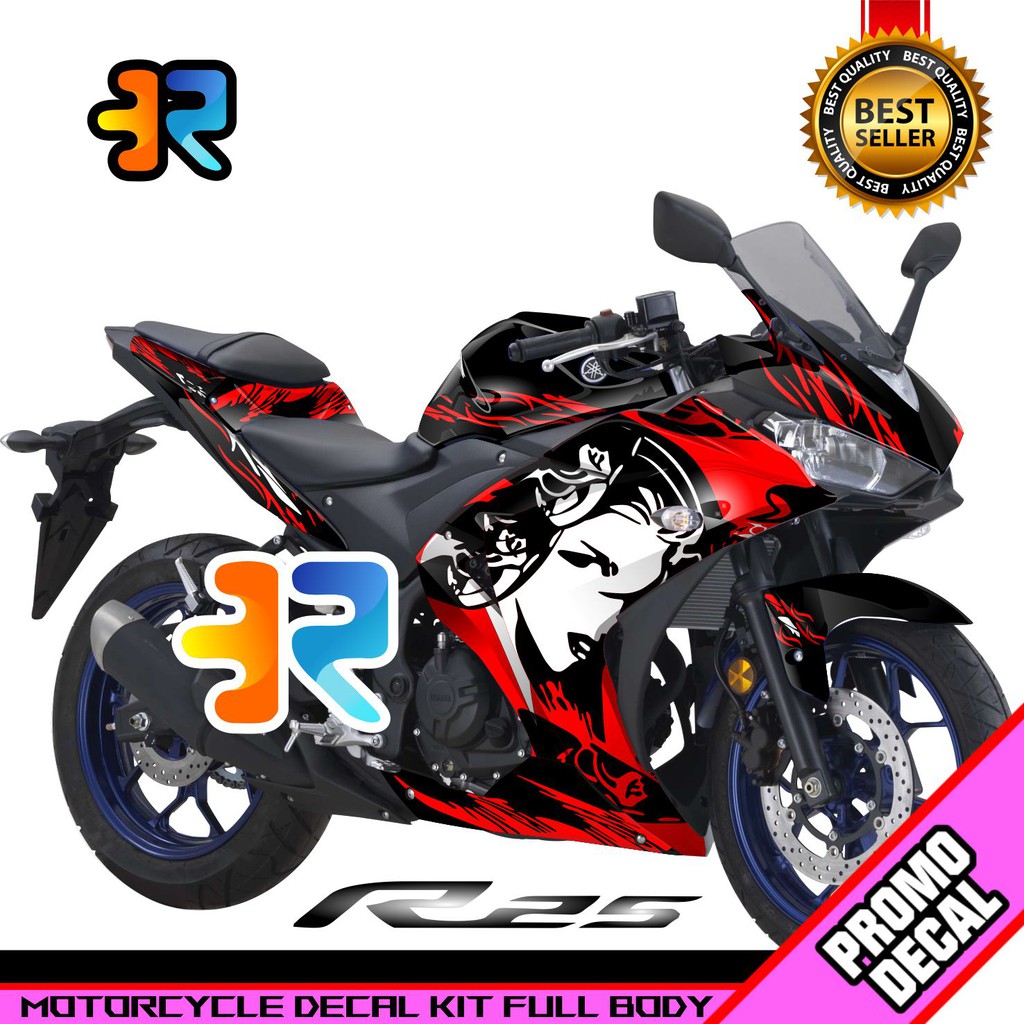 Jual Decal Motor R25 Desain Kabuki Sticker Decal Full Body | Shopee ...