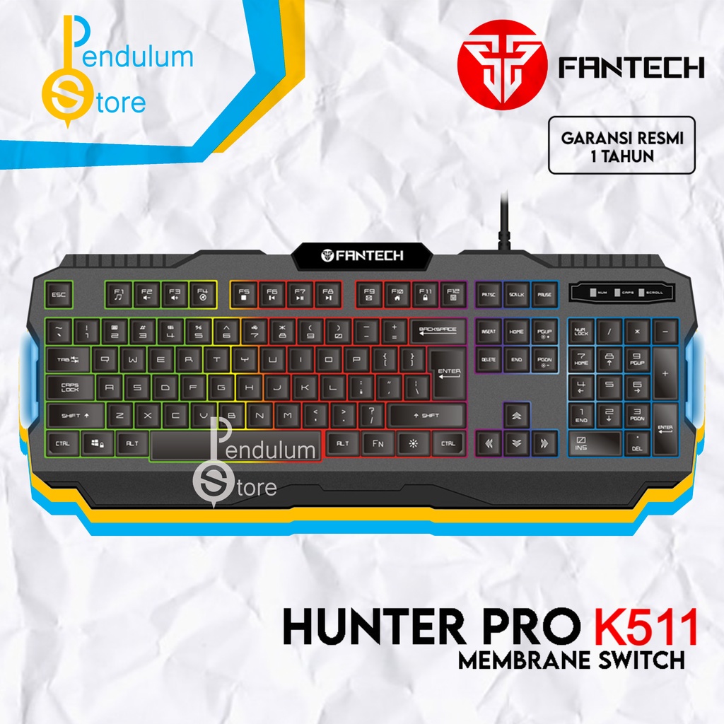 Jual Fantech HUNTER PRO K511 RGB Backlite Keyboard Gaming Membrane ...