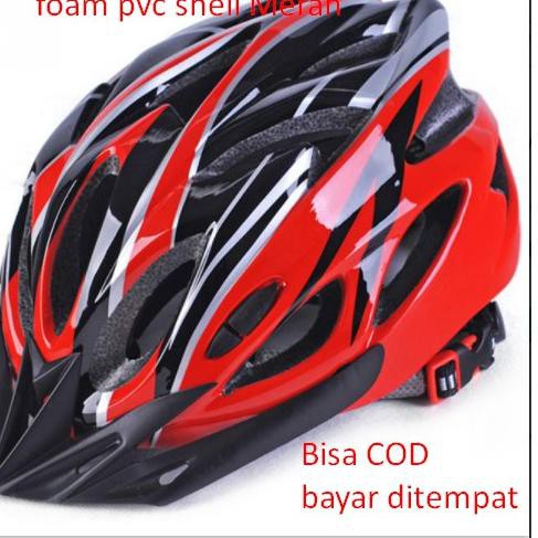 Jual ♠ Helm sepeda road bike eps foam pvc shell hitam ☄ | Shopee Indonesia