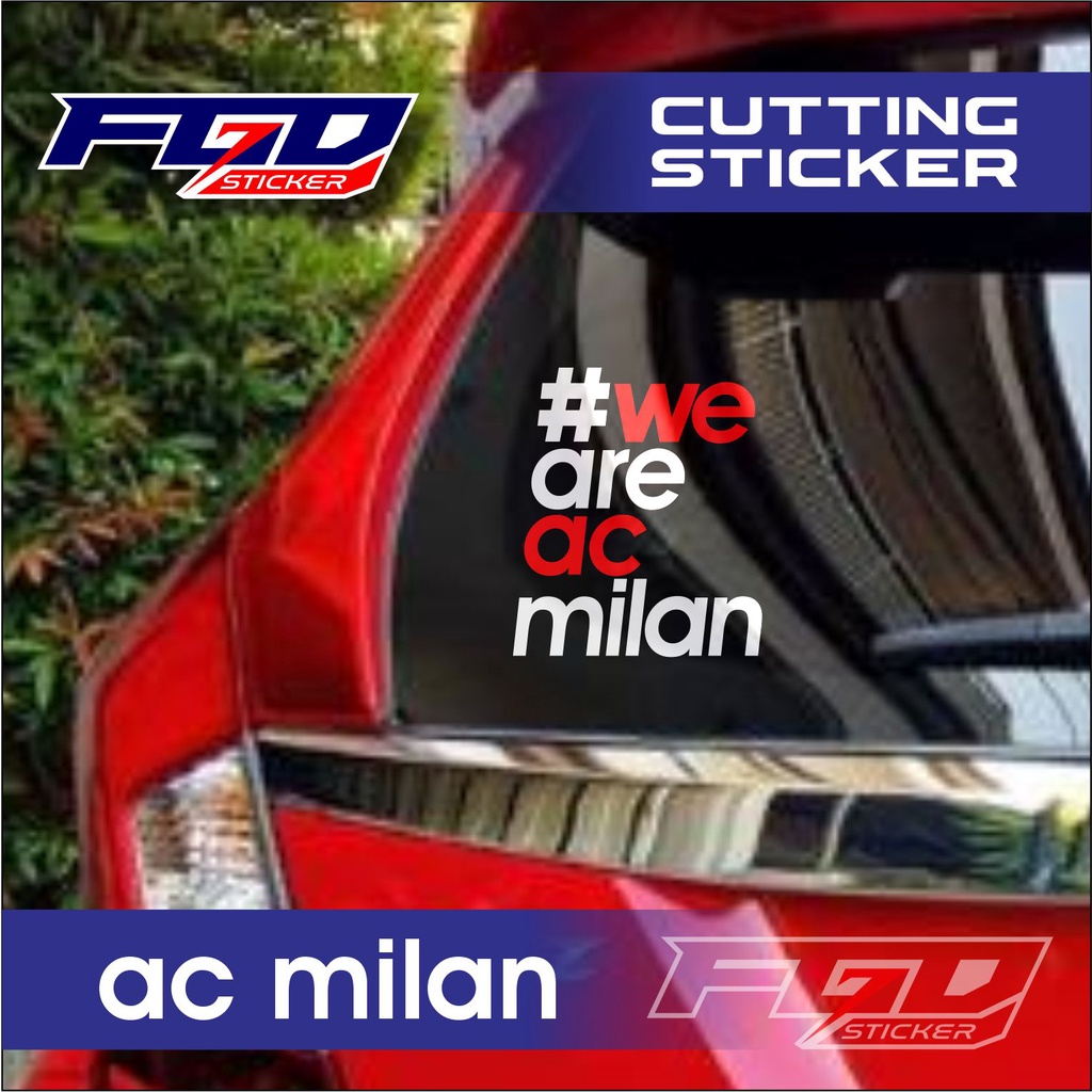 Ac Milan Bumper Sticker Jual Stiker Mobil We Are Ac Milan Kota