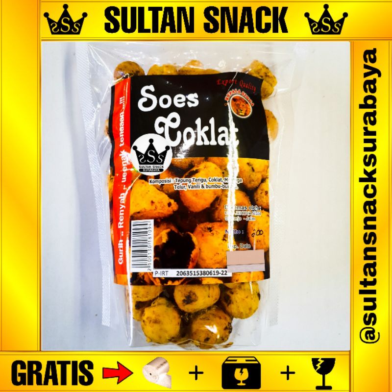 Jual SULTAN SNACK Kripik Soes / Sus Coklat Merdeka Kepala Singa ...