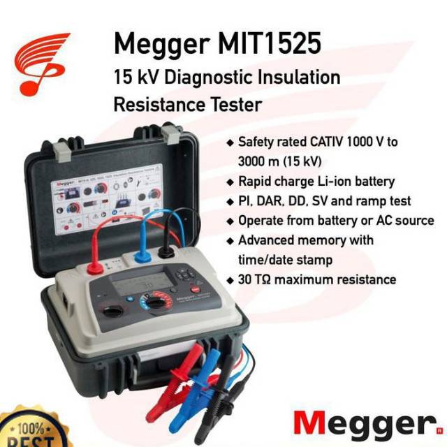 Jual alat Megger MIT1525 - 15 kV Diagnostic Insulation Resistance ...