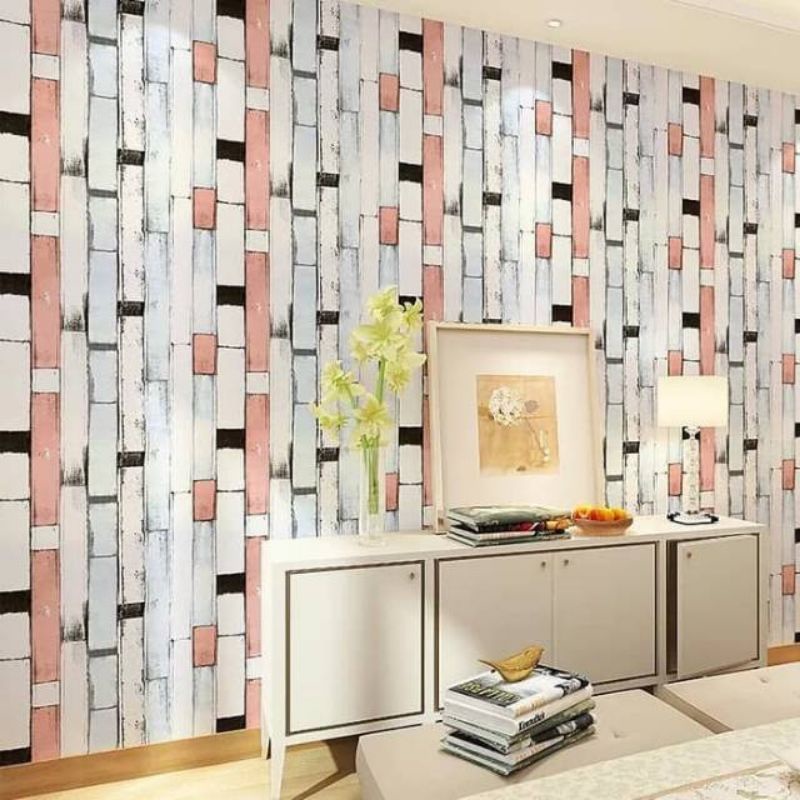 Jual Wallpaper Dinding Sticker Dinding Kayu Balok | Shopee Indonesia