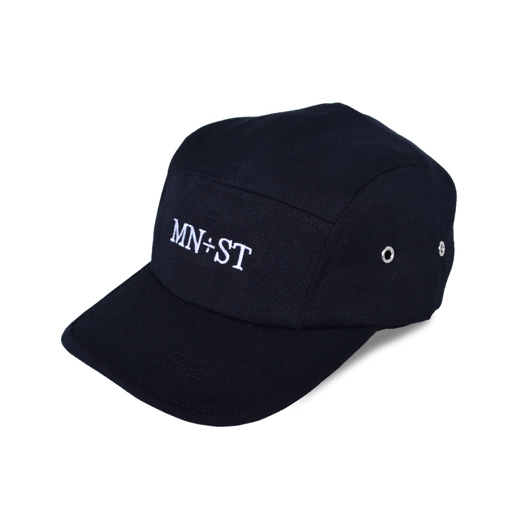 Jual Mnst | Topi 5 Panel Cap | Black | For | Shopee Indonesia