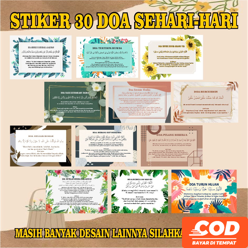 Jual Sticker Doa Harian - Sticker 30 Doa Sehari-hari | Shopee Indonesia