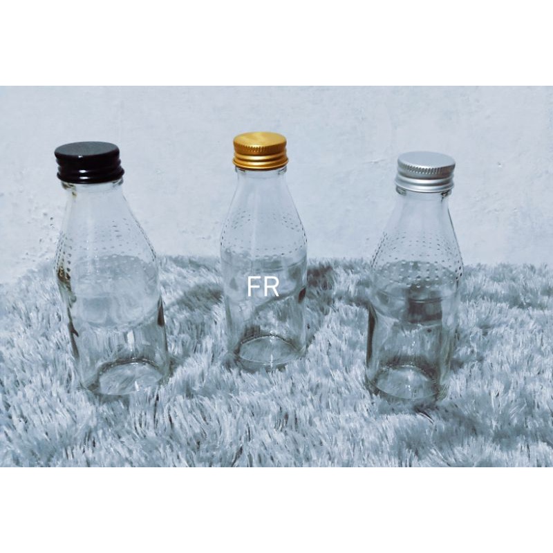 Jual botol kaca bening 150ml botol polos tutup alumunium | Shopee Indonesia