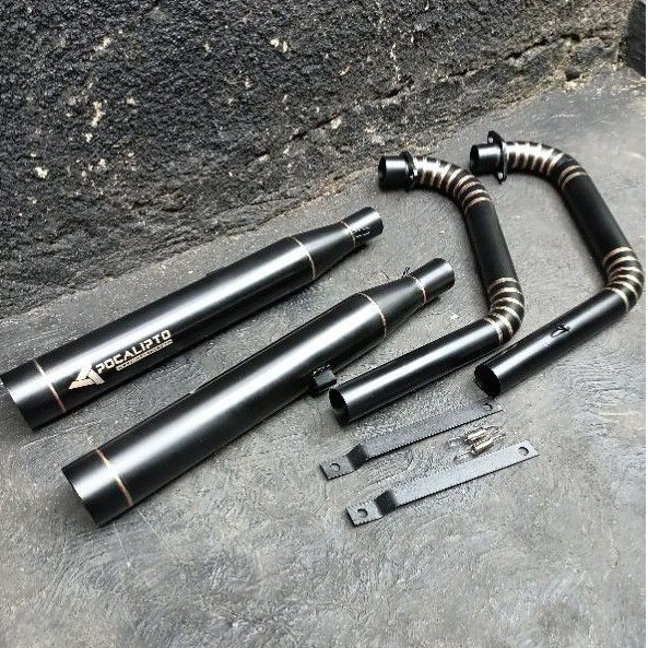 Jual Knalpot Japstyle custom twin port / dobel 2 silinder tiger ...