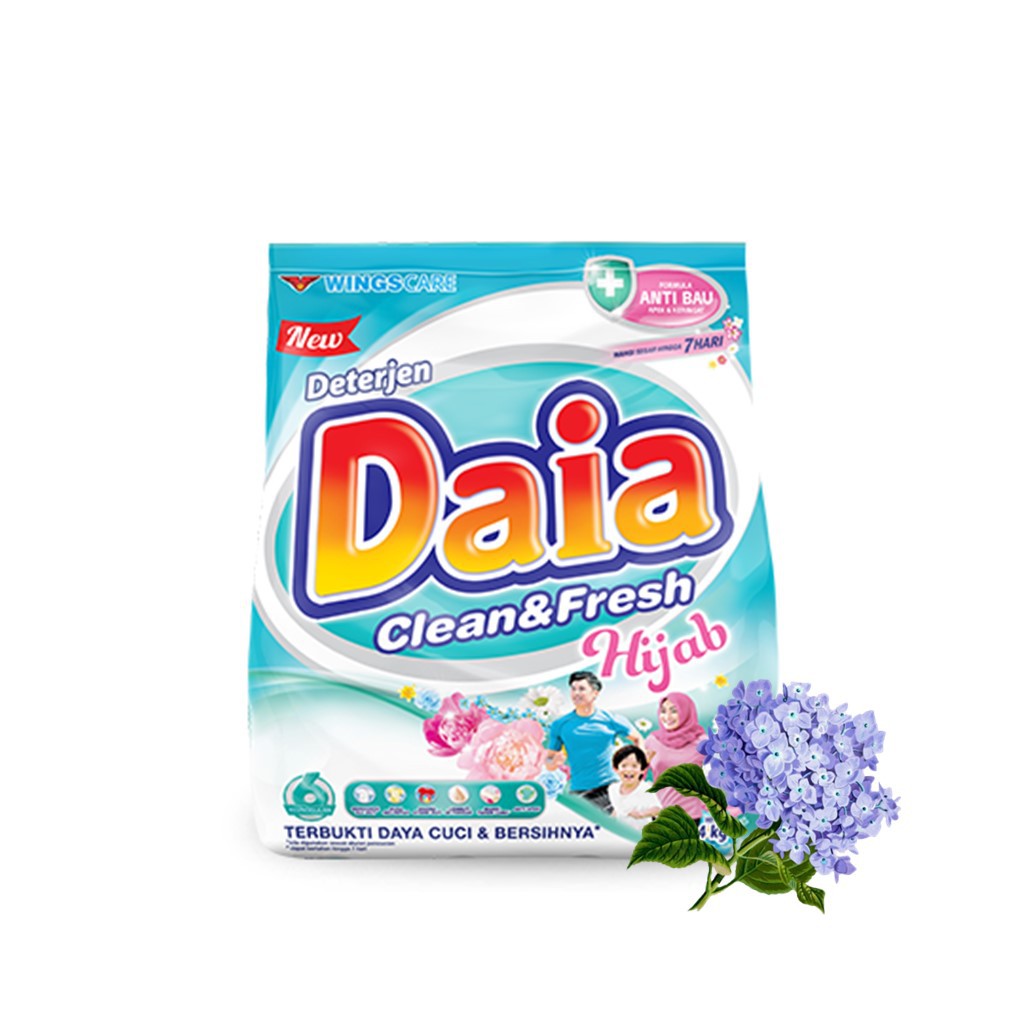 Jual Daia Deterjen Bubuk Clean & Fresh Hijab 4 kg | Shopee Indonesia