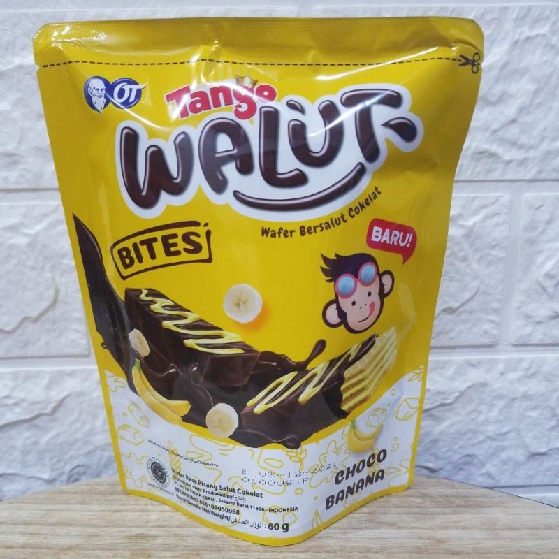Jual Tango Walut : Wafer Bersalut Cokelat 60gr. isi 10 pcs @6gr ...