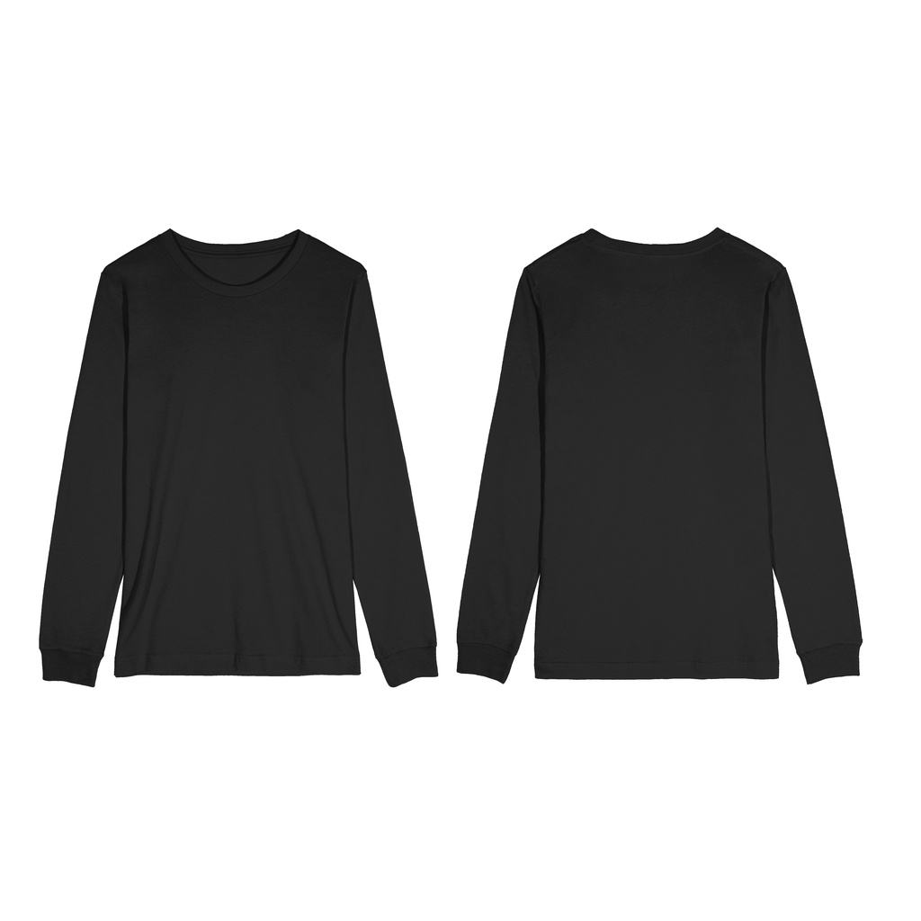 Jual BAJU KAOS POLOS HITAM LENGAN PANJANG COTTON COMBED 30S | Shopee ...