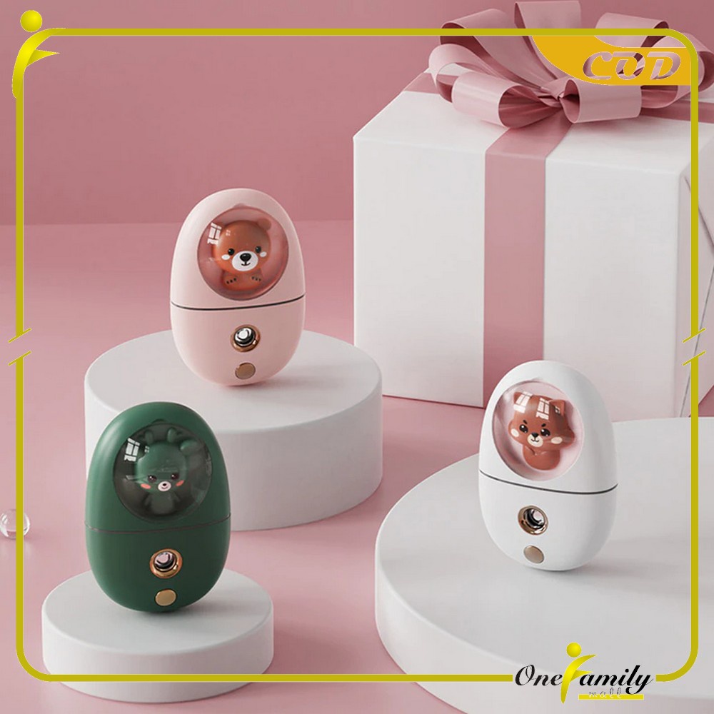 Jual ONE-K62 Nano Spray Mini Karakter Pelembab Wajah Portable / Diffuser Mini Humidifier USB ...