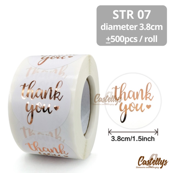 Jual STR 07 Stiker Roll Label Packaging Hampers Kue Roti Hadiah Kado ...