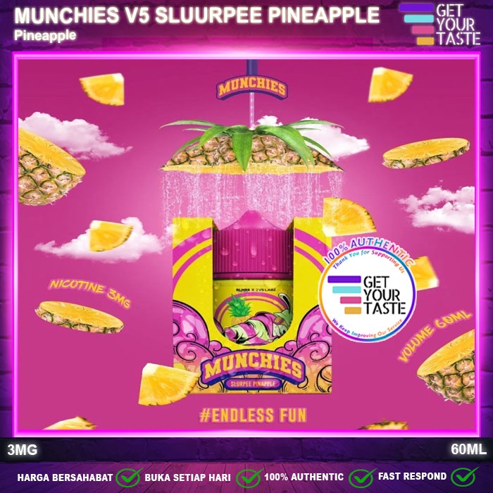 Jual Liquid Munchies V5 Slurpee Pineapple 60ML BY JVS X Arief Muhammad ...