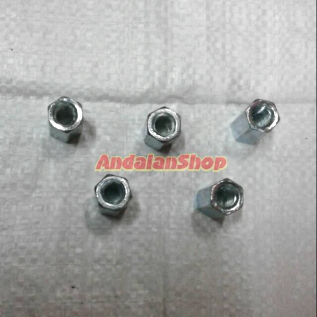 Jual Long nut 8Ml / mur long drat 8ml/ sambungan asdrat/ sambungan besi ...