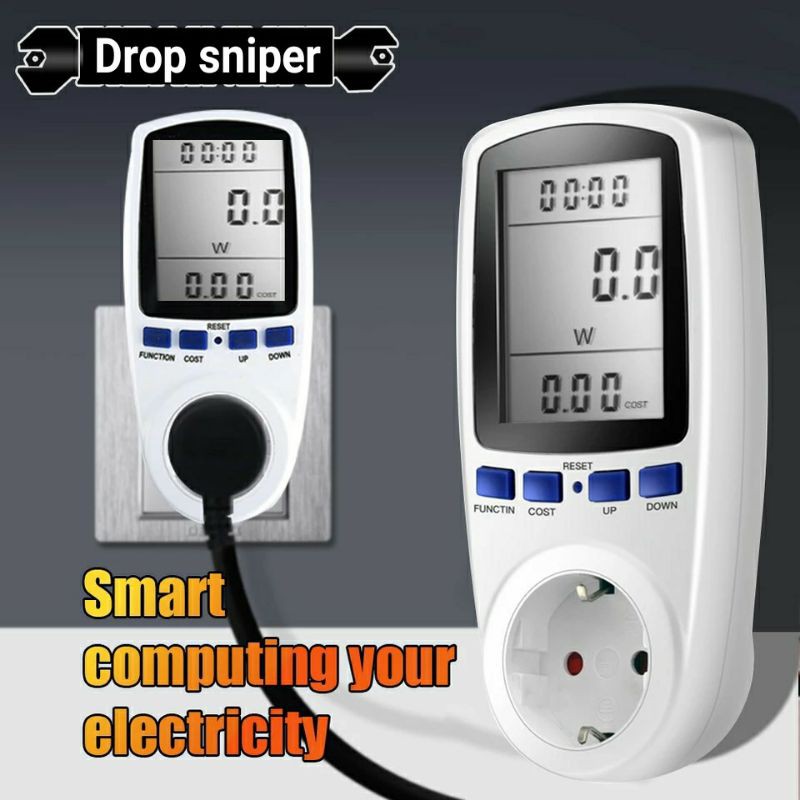 Jual KWH Meter Alat Ukur Daya Pemakaian Listrik Portable Model Stop ...