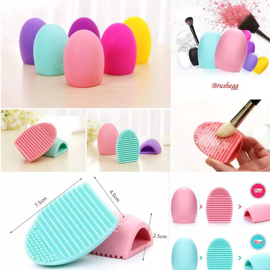Jual Brush Egg ( Busa pembersih kuas makeup ) | Shopee Indonesia